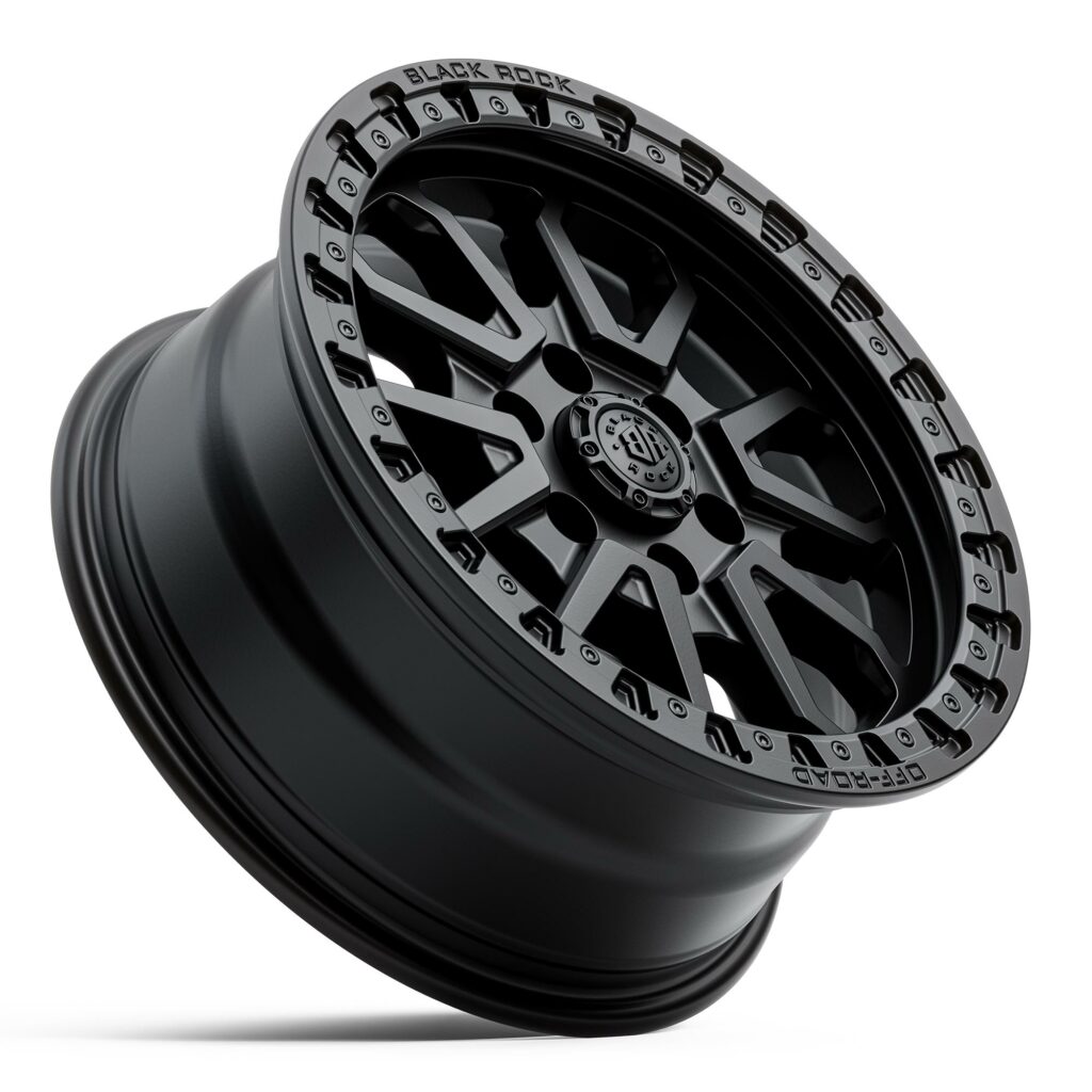 BLACK ROCK COBRA SATIN BLACK 16X7 6X120 WHEEL - CNC Wheels