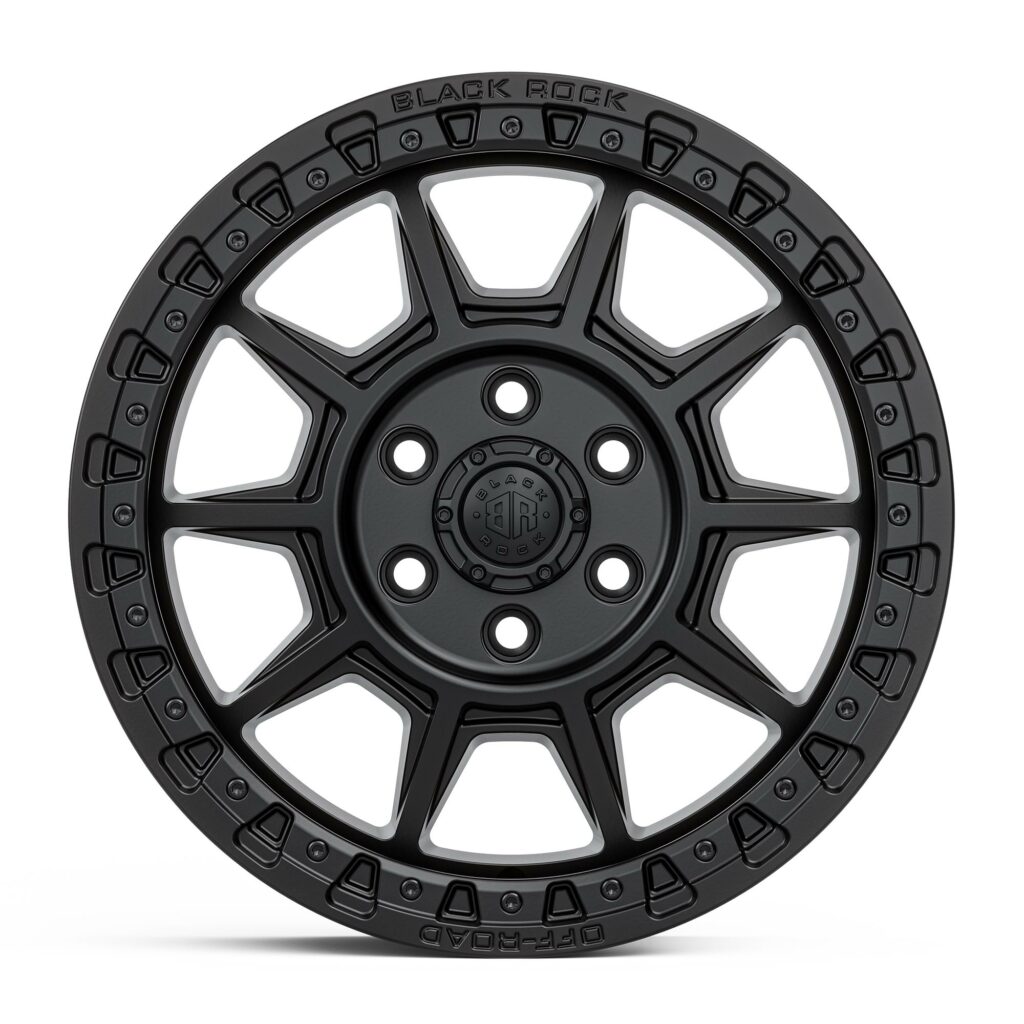 BLACK ROCK GUNNER SATIN BLACK 16X7 6X120 WHEEL - CNC Wheels