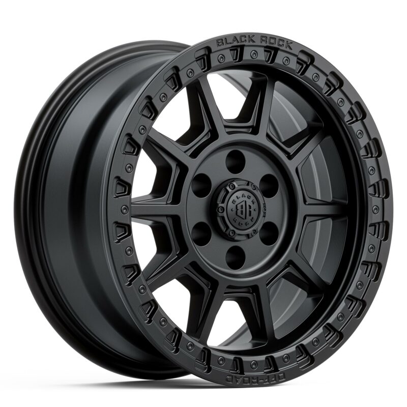 BLACK ROCK GUNNER SATIN BLACK 16X7 6X120 WHEEL - CNC Wheels