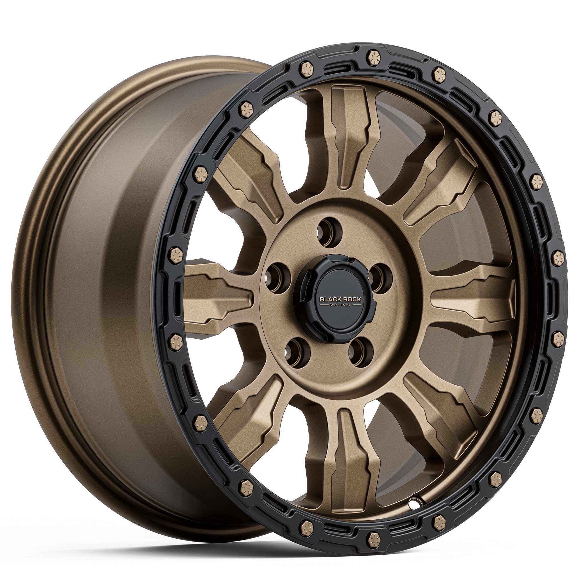 BLACK ROCK VENTURE DARK BRONZE BLACK RING 18X9 5X130 WHEEL ONLY - CNC ...