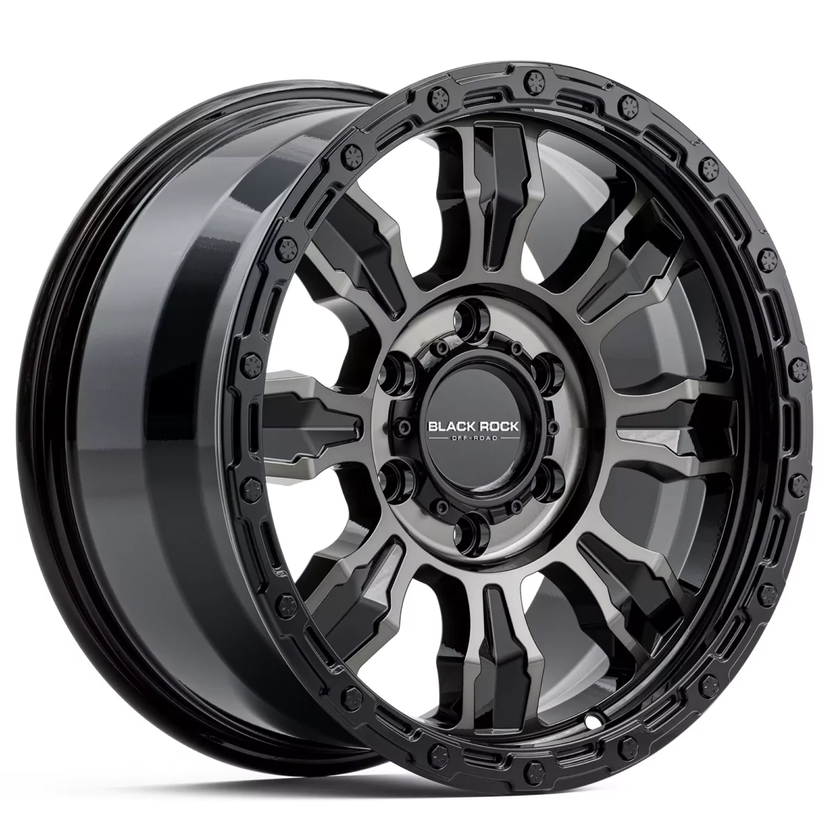 4X4 WHEELS BLACK ROCK VENTURE GLOSS BLACK TINT 17X8.5 6X139.7 RIMS