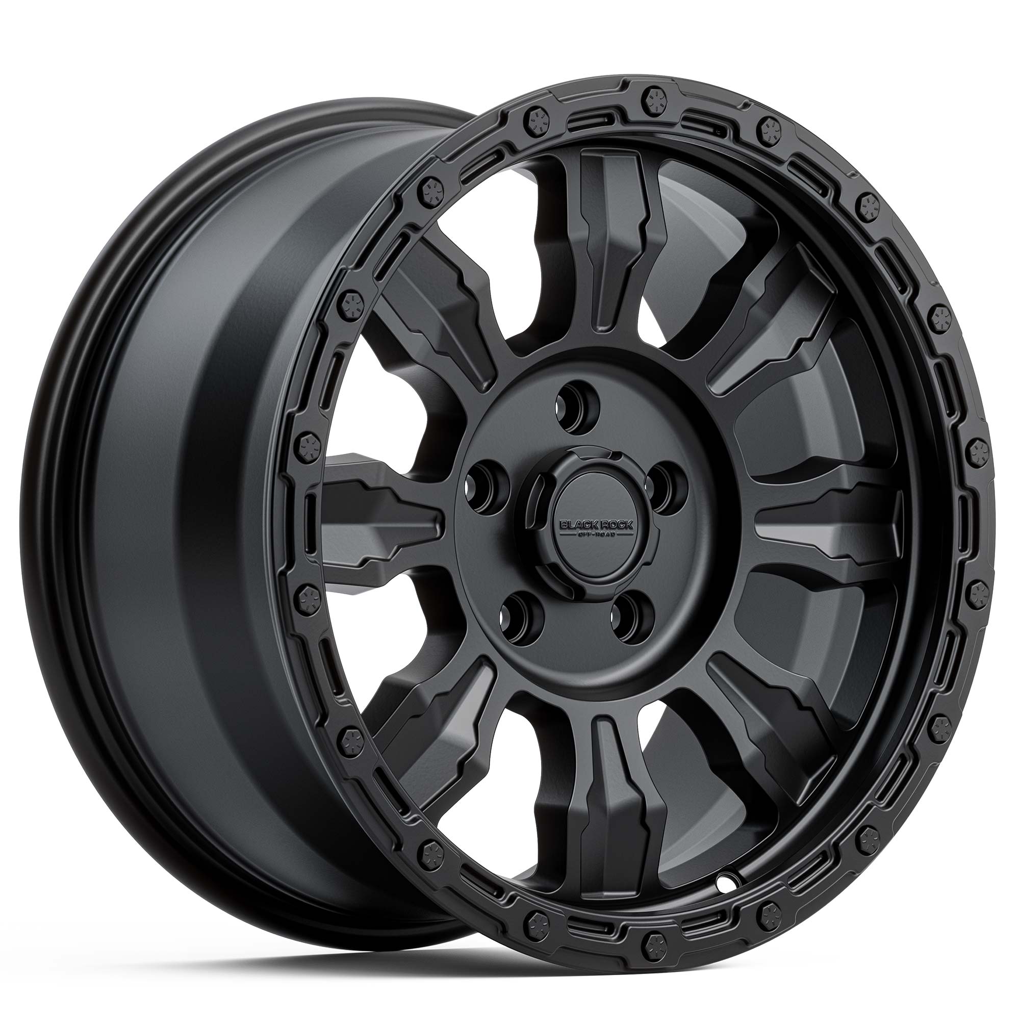 BLACK ROCK VENTURE SATIN BLACK 20X9 6X130 WHEEL - CNC Wheels