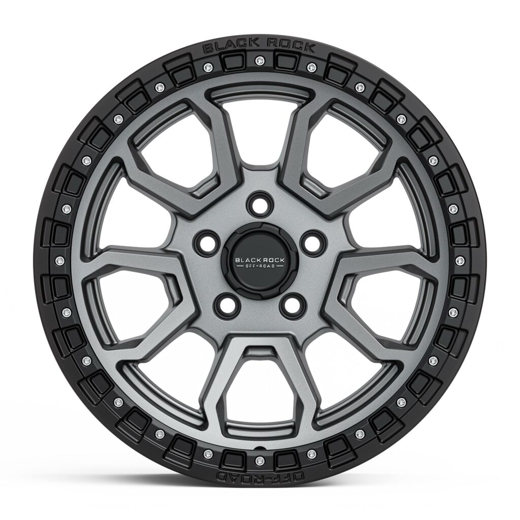 BLACK ROCK COBRA 5S GUNMETAL GREY BLACK RING 17X9 5X120 WHEEL ONLY ...