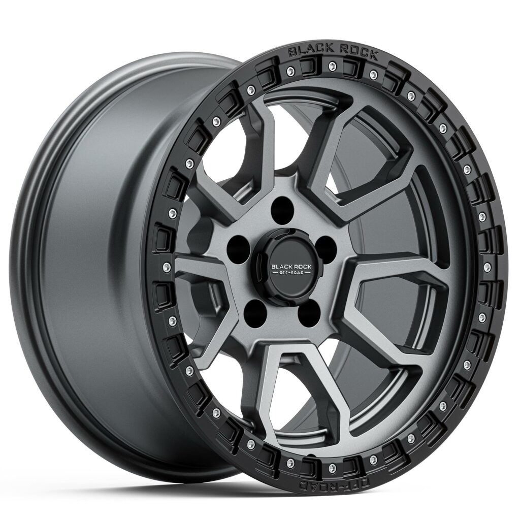 BLACK ROCK COBRA 5S GUNMETAL GREY BLACK RING 17X9 6X114.3 WHEEL ONLY ...