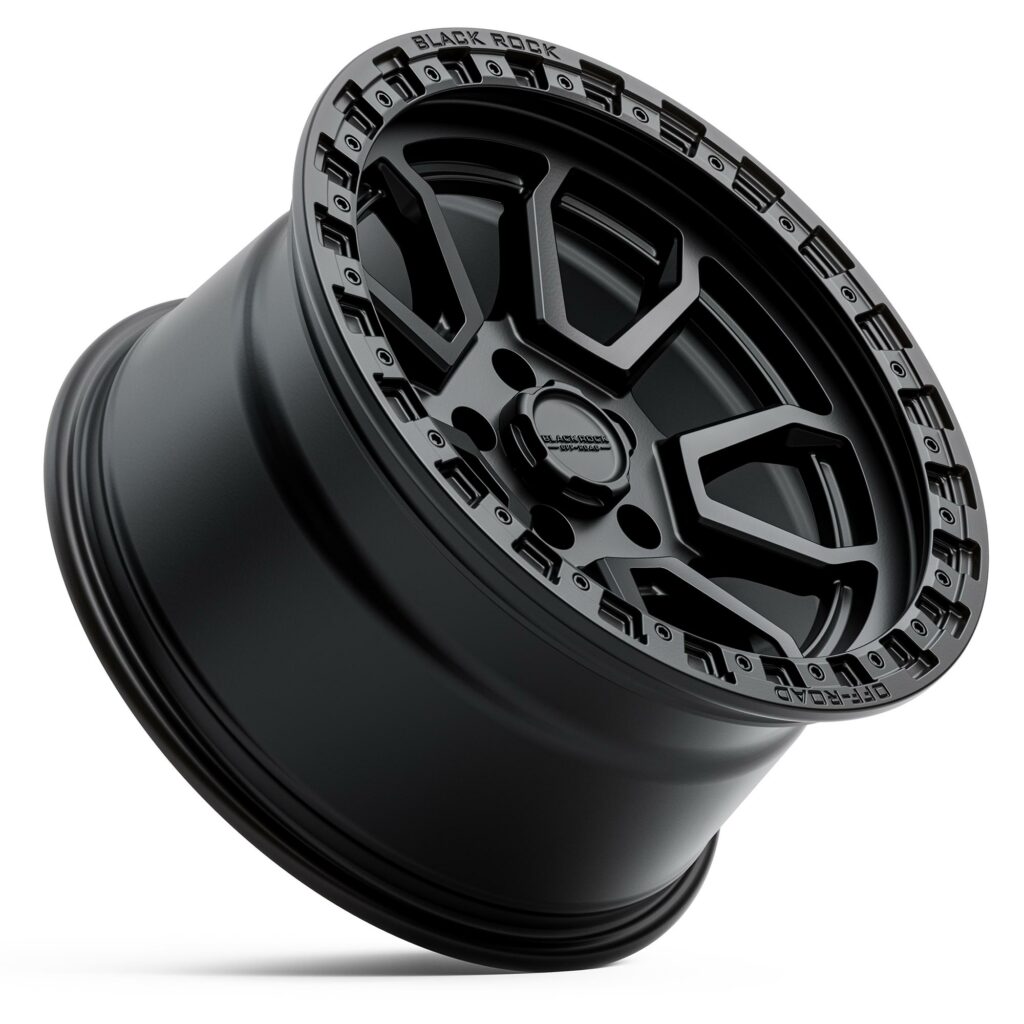 BLACK ROCK COBRA 5S SATIN BLACK 17X9 6X120 WHEEL - CNC Wheels