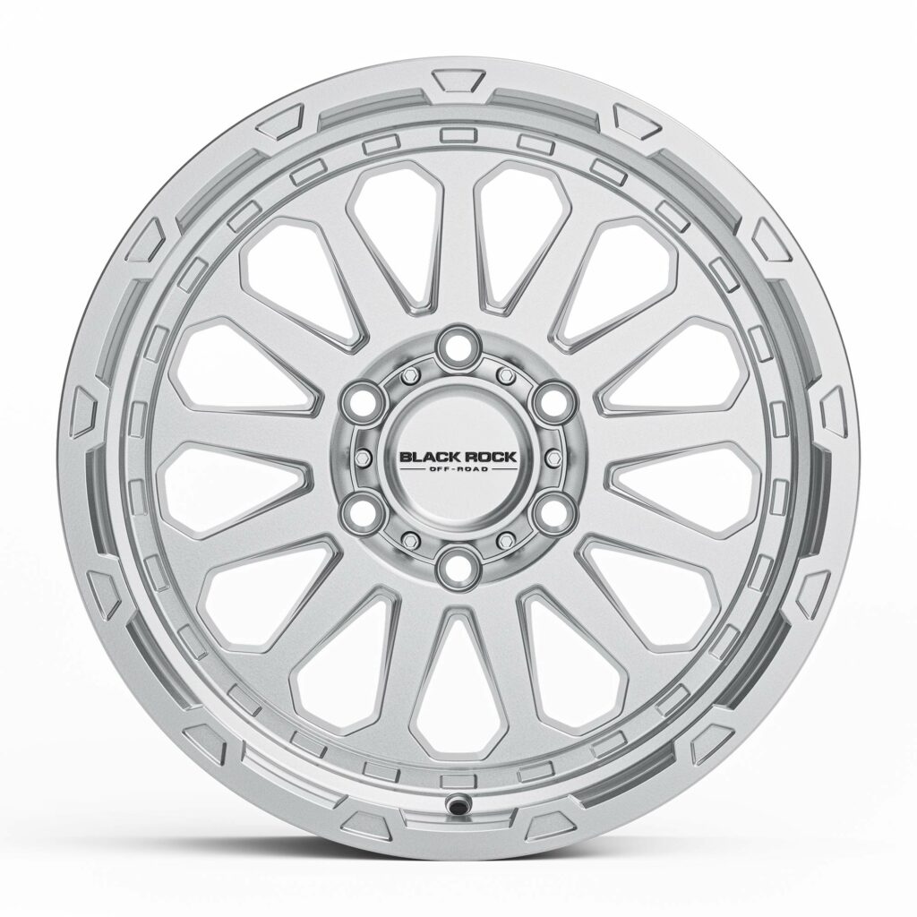 BLACK ROCK PRIME HYPER SILVER 18X9 6X139.7 WHEEL - CNC Wheels