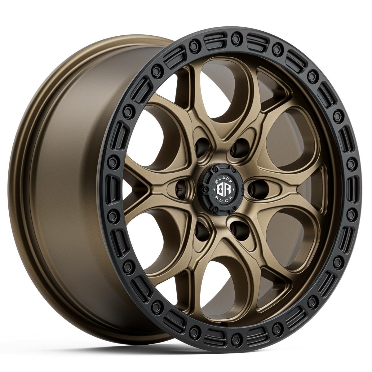 4X4 WHEELS BLACK ROCK BOLT DARK BRONZE 17X8.5 6X139.7 RIMS