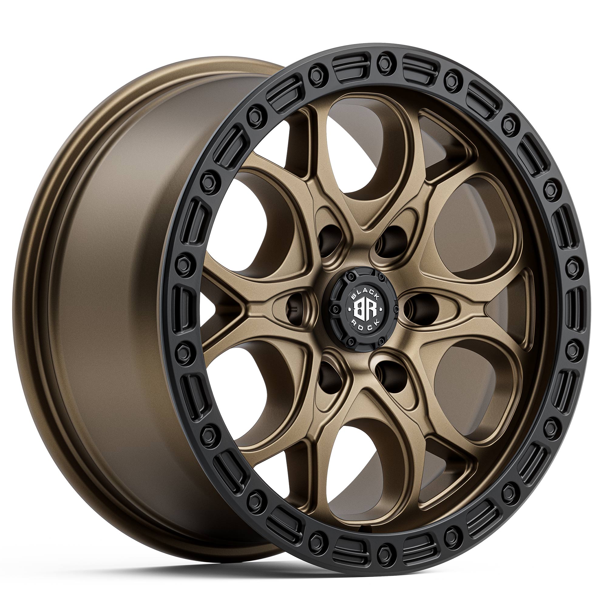 4X4 WHEELS BLACK ROCK BOLT DARK BRONZE 17X8.5 6X139.7 RIMS