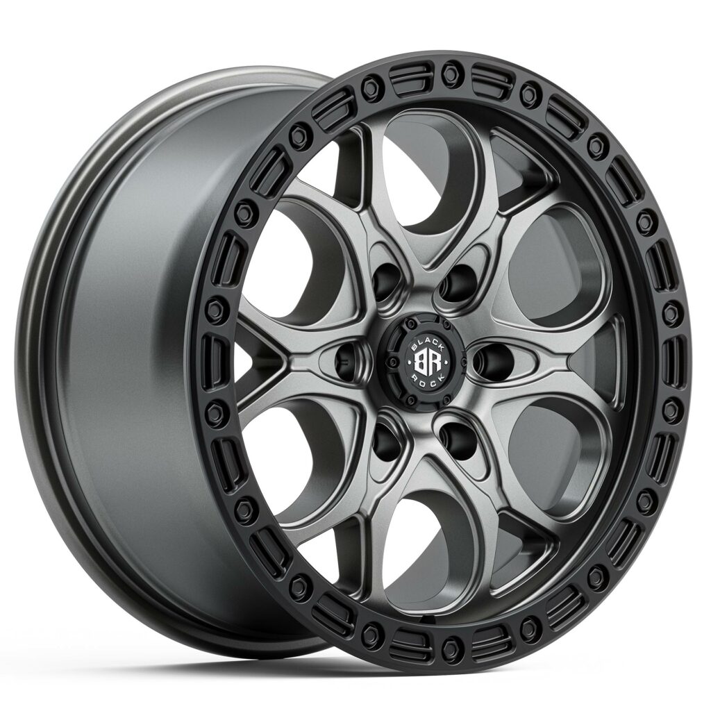 4X4 WHEELS BLACK ROCK BOLT GUNMETAL BLACK 17X8.5 6X139.7 RIMS