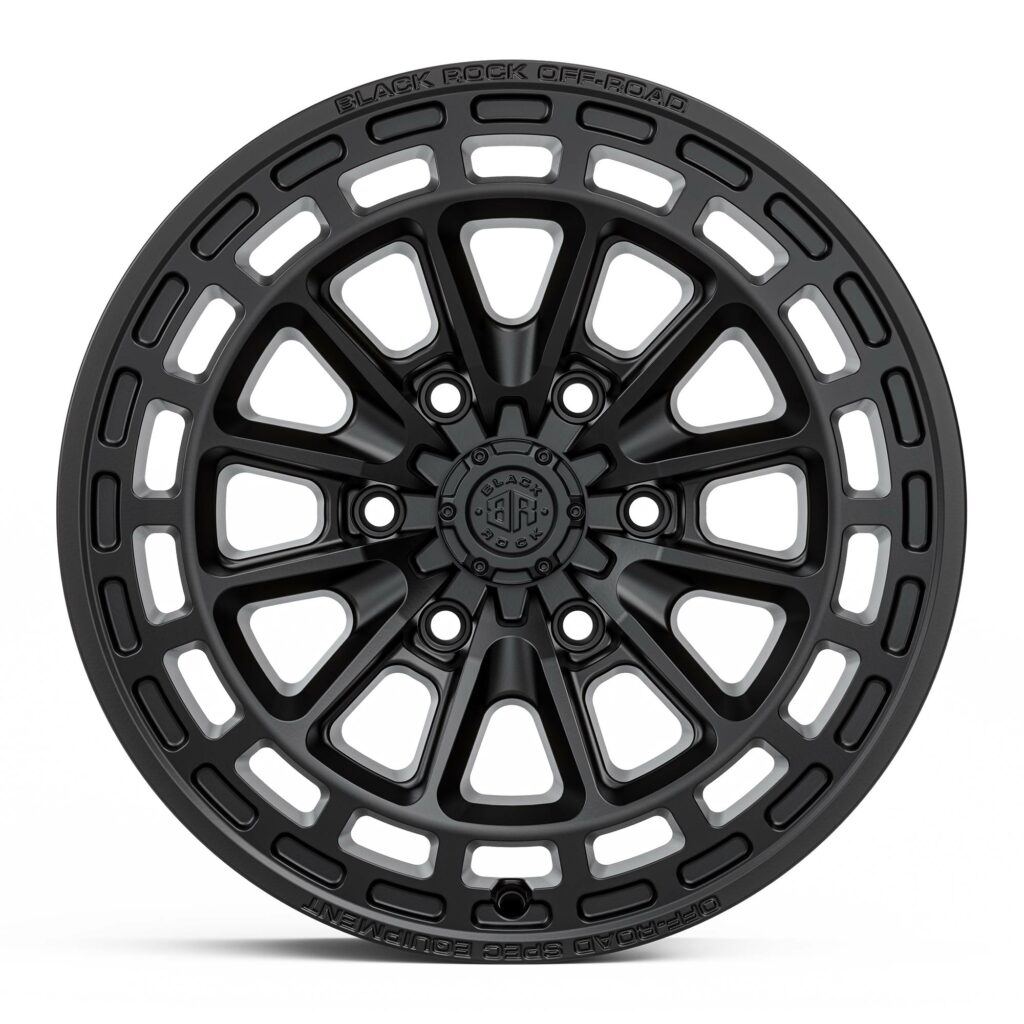 4X4 RIMS BLACK ROCK VORTEX SATIN BLACK 17 INCH 6X139.7