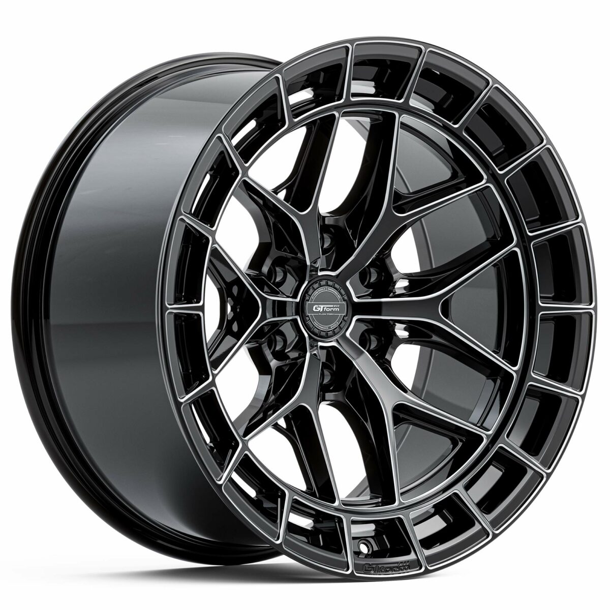 GT FORM GFS10 GLOSS BLACK MILLED 20X10 6X139.7 WHEEL - CNC Wheels