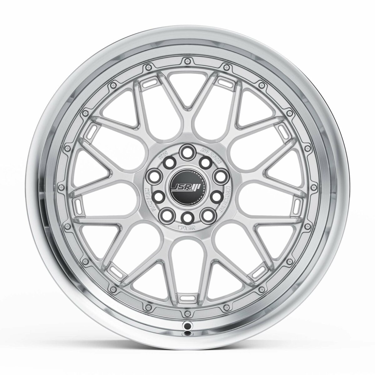 RACING WHEELS JSR ST15 GLOSS SILVER MACHINED LIP 19X9.5 5X110 WHEEL ONLY