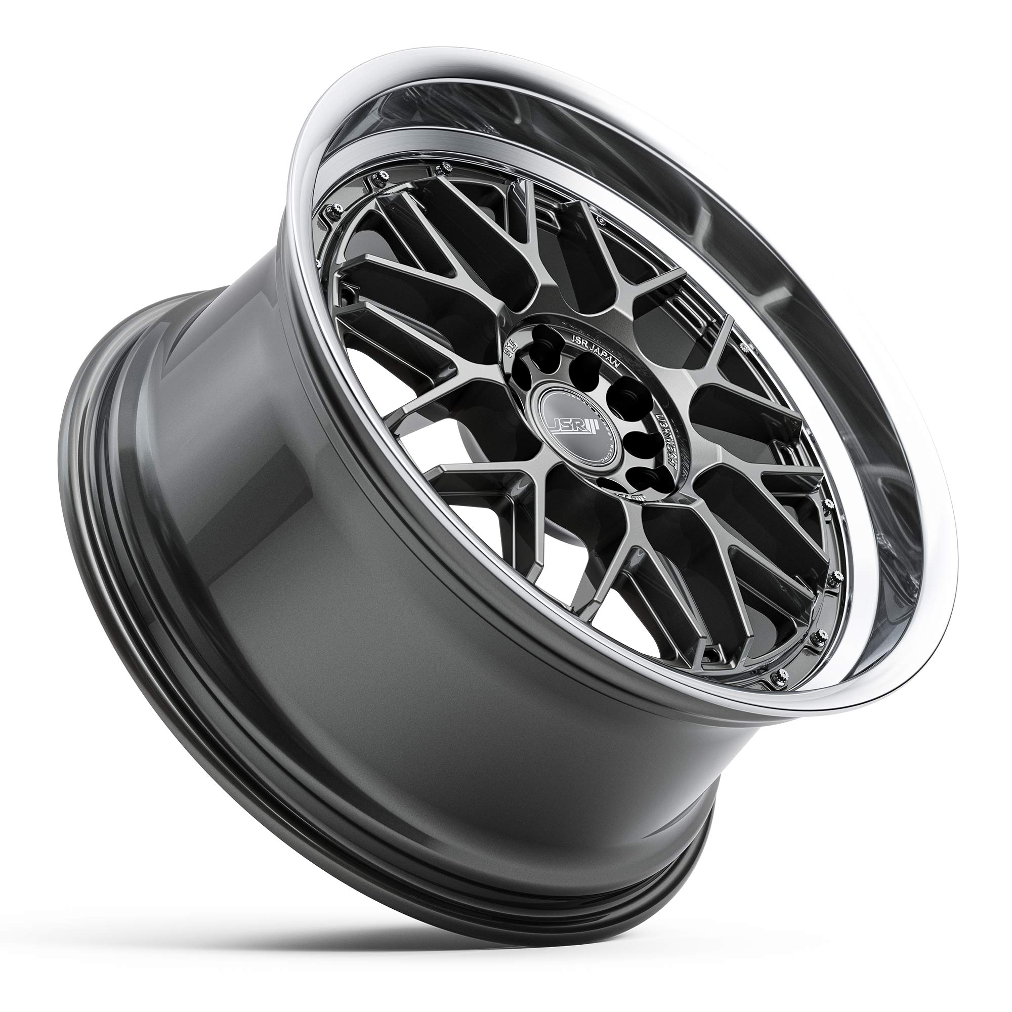 RACING WHEELS JSR ST15 GUNMETAL GREY MACHINED LIP 19X9.5 5X110 WHEEL ONLY