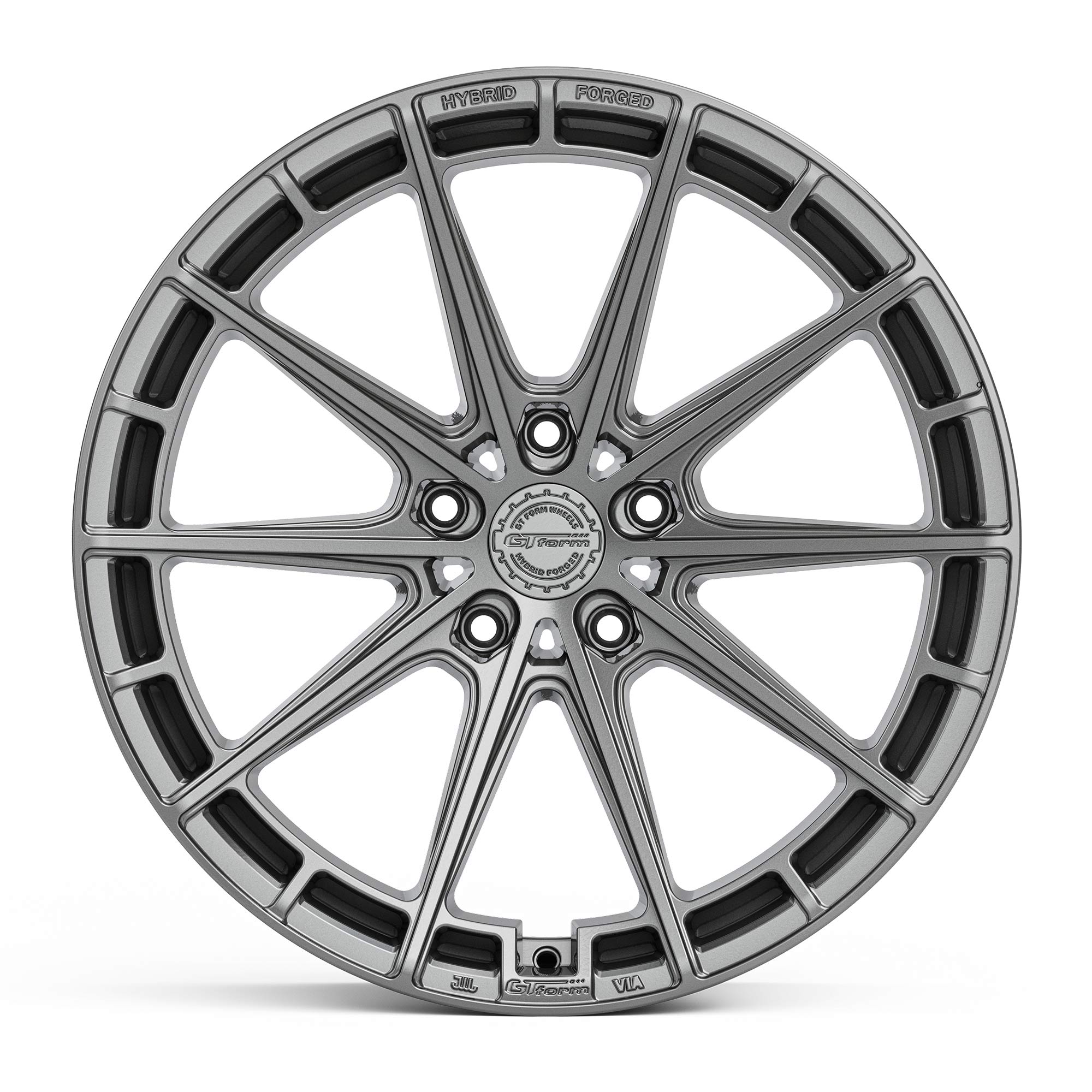 GT FORM HF1.1 HYBRID FORGED GLOSS GUNMETAL 20X10.5 5X114.3 WHEEL - CNC ...