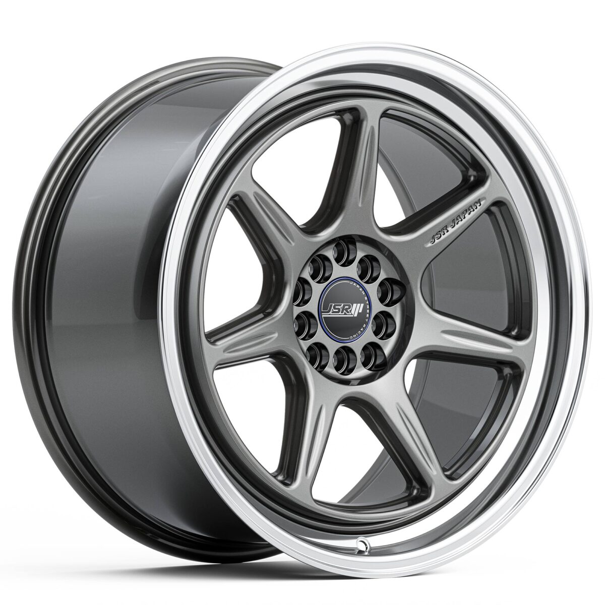 JSR ST35 GUNMETAL GREY MACHINED LIP 18X8.5 5X120 WHEEL - CNC Wheels