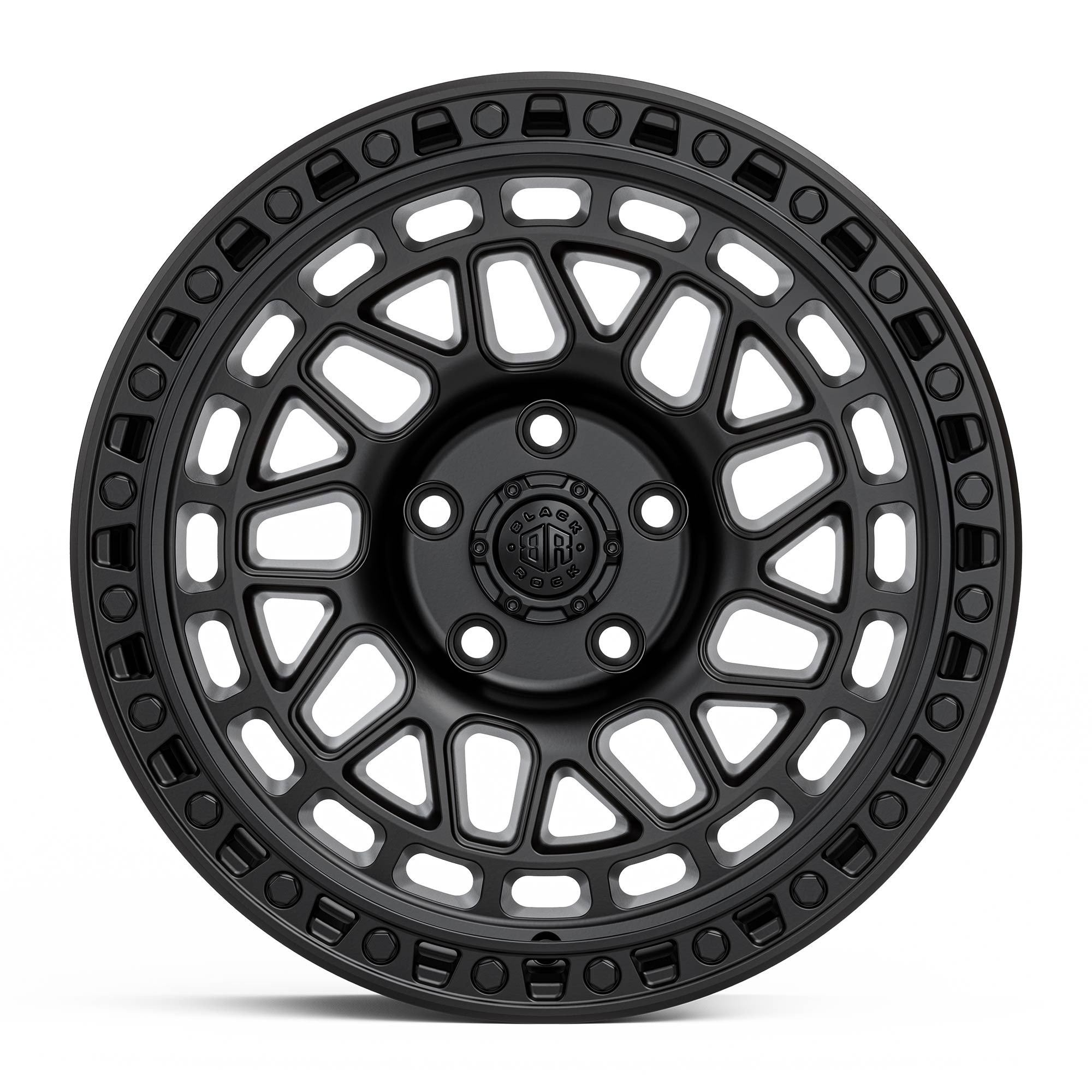 BLACK ROCK FURY SATIN BLACK 17X9 5X127 WHEEL - CNC Wheels