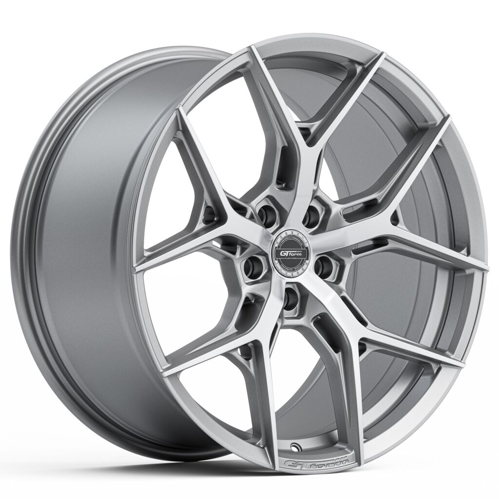 GT FORM TORQUE SILVER MACHINED FACE 19X8.5 5X114.3 WHEEL - CNC Wheels