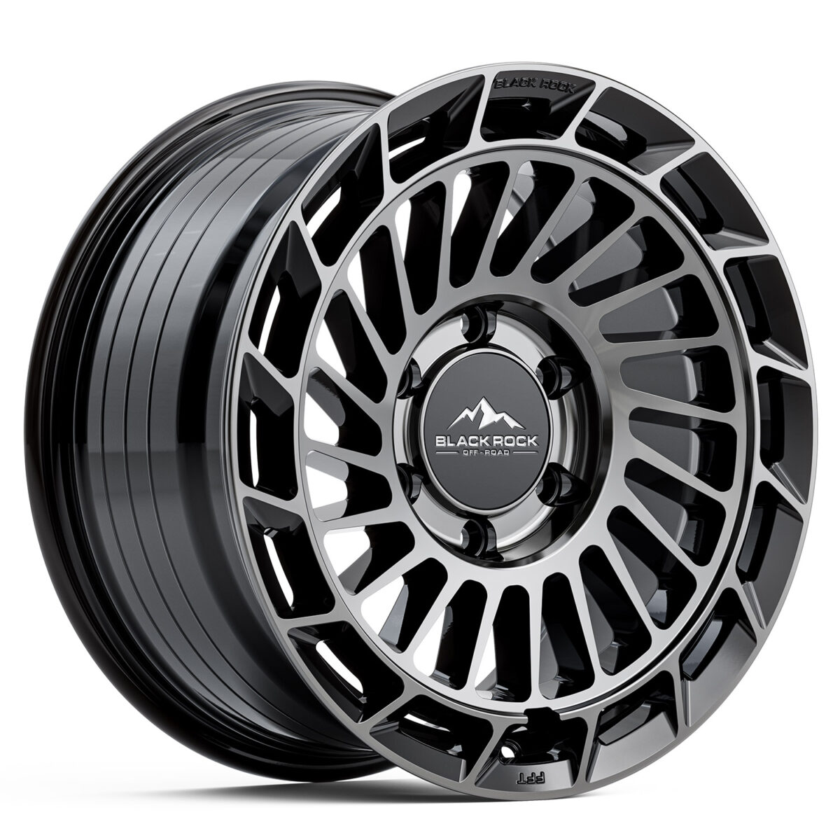 BLACK ROCK FFT01 GLOSS BLACK TINTED 17X8.5 6X139.7 WHEEL ONLY - CNC Wheels