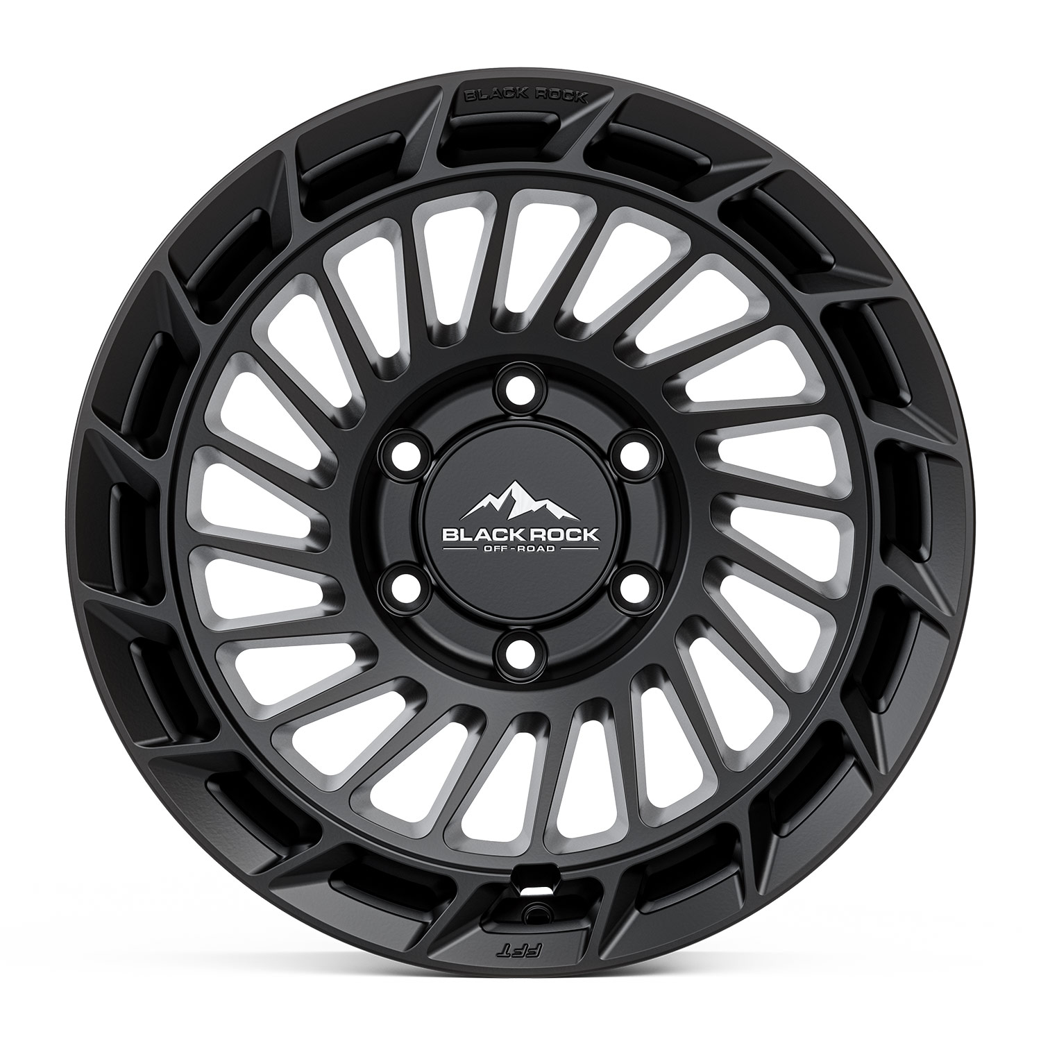 BLACK ROCK FFT01 SATIN BLACK 17X8.5 6X139.7 WHEEL - CNC Wheels