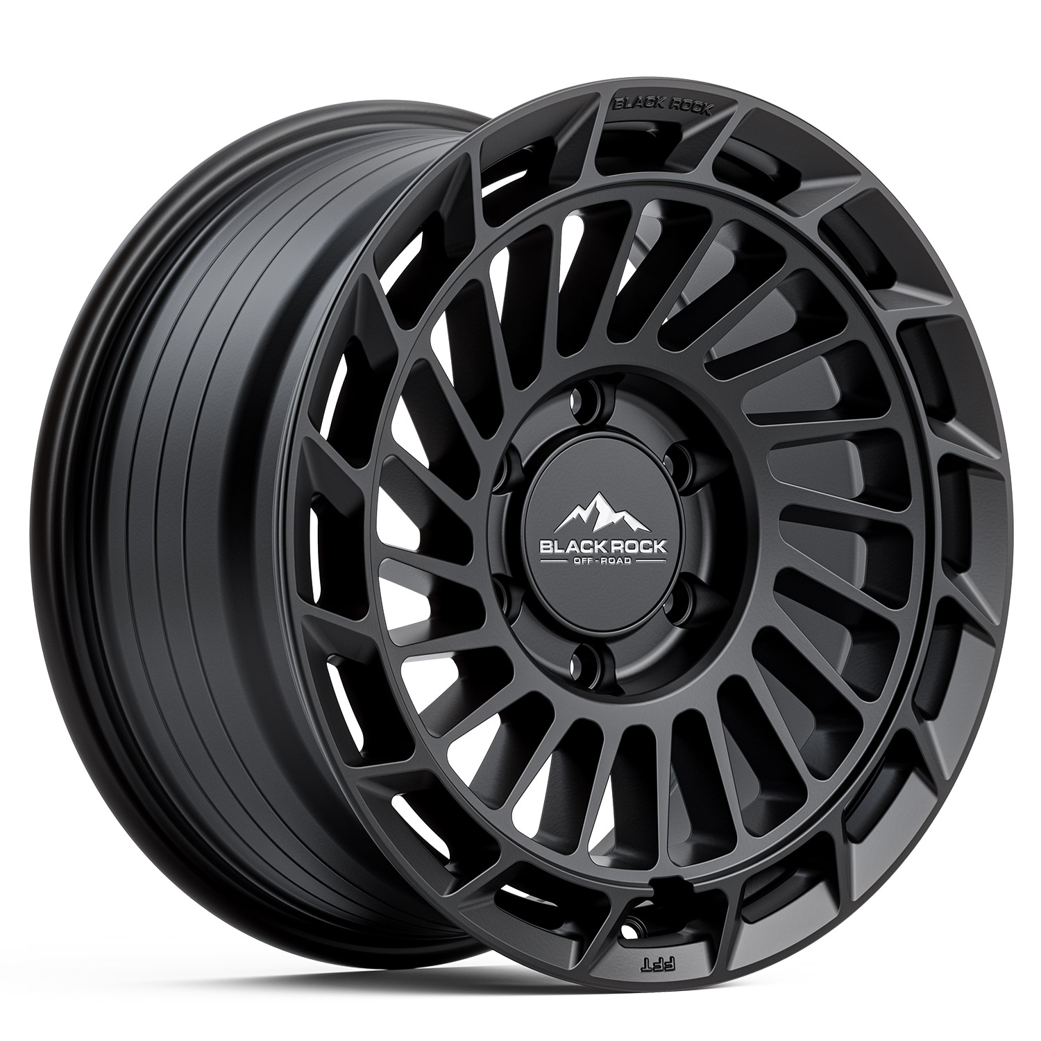 BLACK ROCK FFT01 SATIN BLACK 17X8.5 6X139.7 WHEEL - CNC Wheels