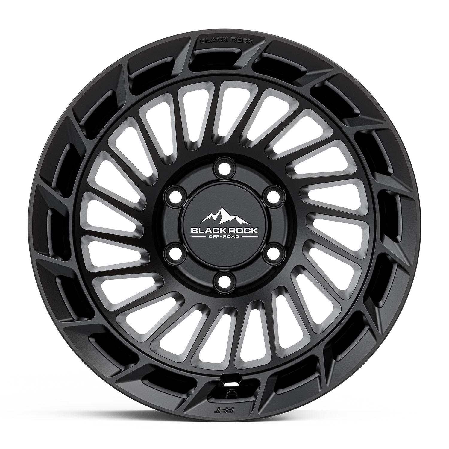 BLACK ROCK FFT01 SATIN BLACK 17X9 6X139.7 WHEEL ONLY - CNC Wheels