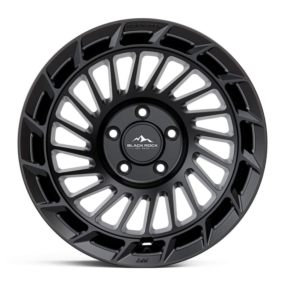 BLACK ROCK FFT01 SATIN BLACK 17X9 5X135 WHEEL - CNC Wheels