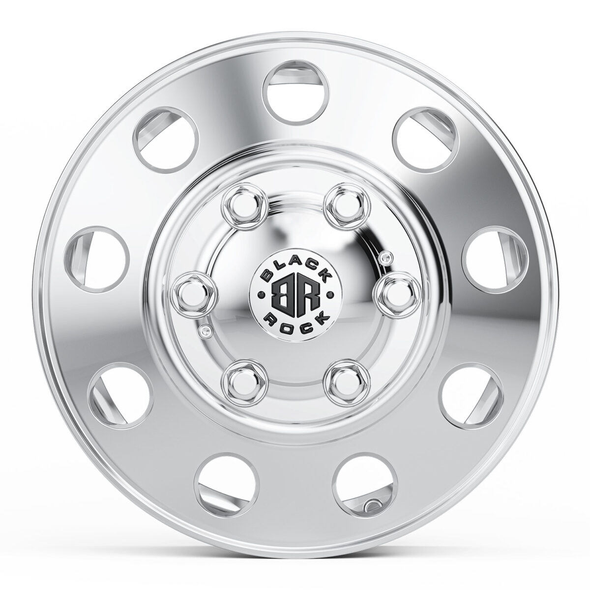 BLACK ROCK DUTY POLISHED 16X7 5X120 WHEEL ONLY - CNC Wheels